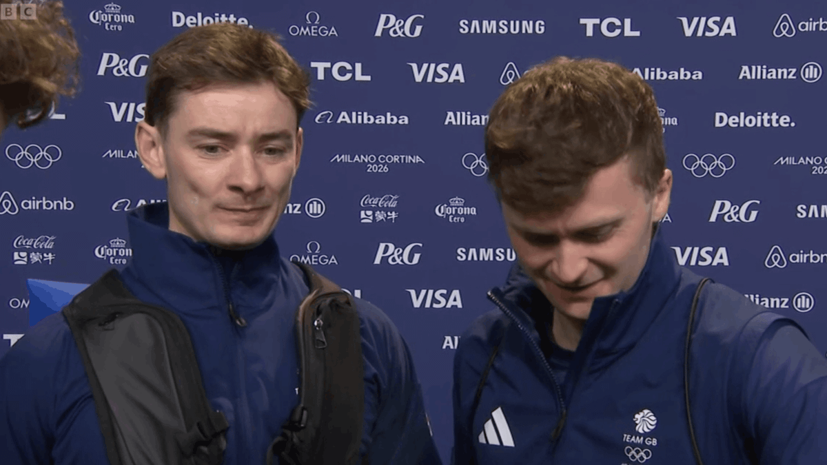 BBC reporter pauses mid-interview with Team GB curling stars after gold ...