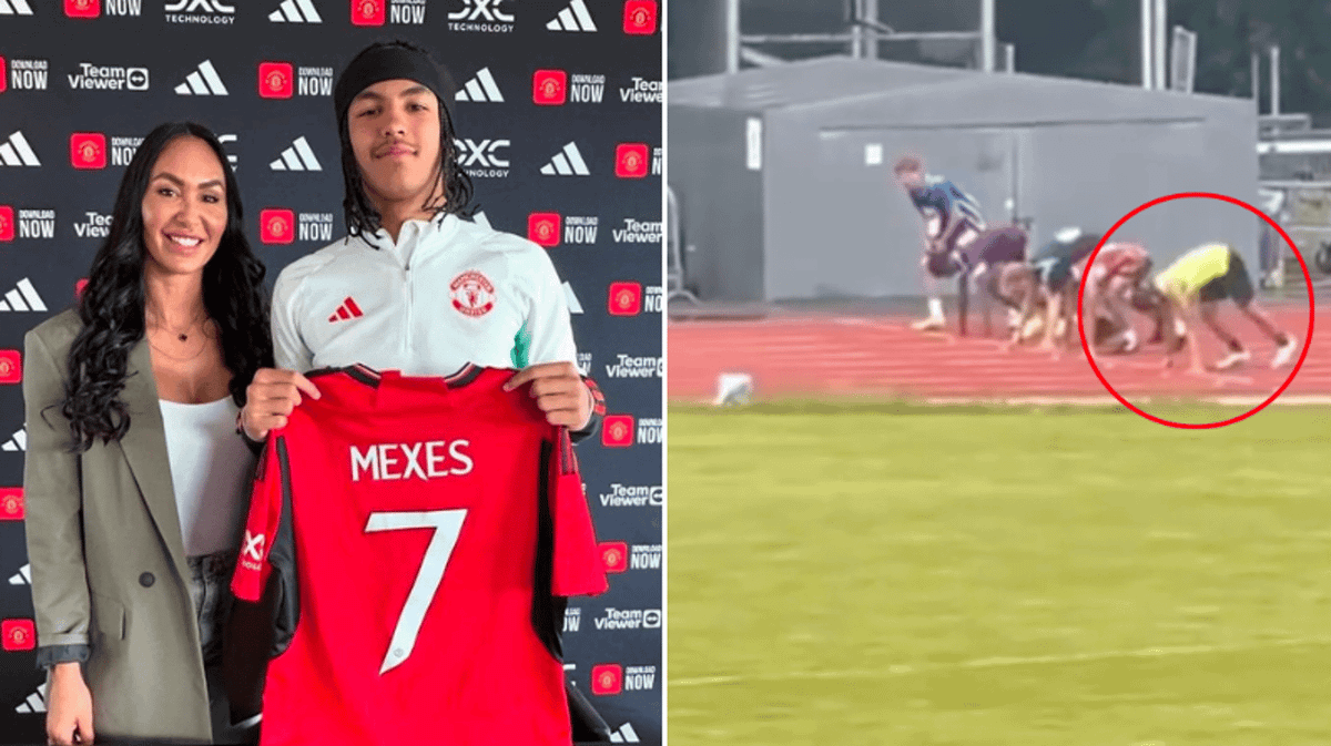 Man Utd's newest recruit runs 100m sprint in just 11.1 seconds and the ...