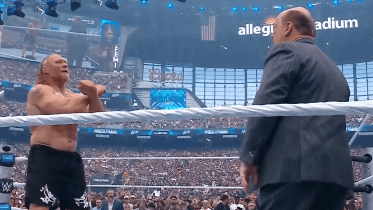 Brock Lesnar used 'secret WWE signal' during retirement segment at ...