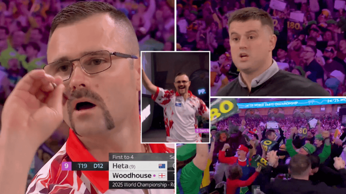 Damon Heta hits second nine-darter of World Darts Championships and the ...