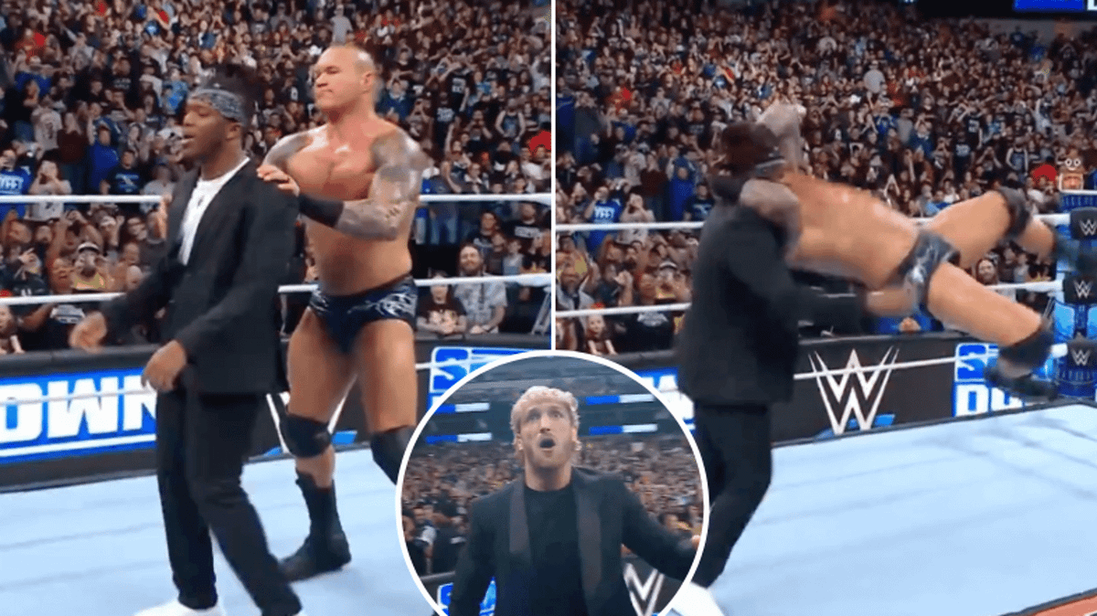 KSI knocked out cold by Randy Orton with wrestling move, fans have ...