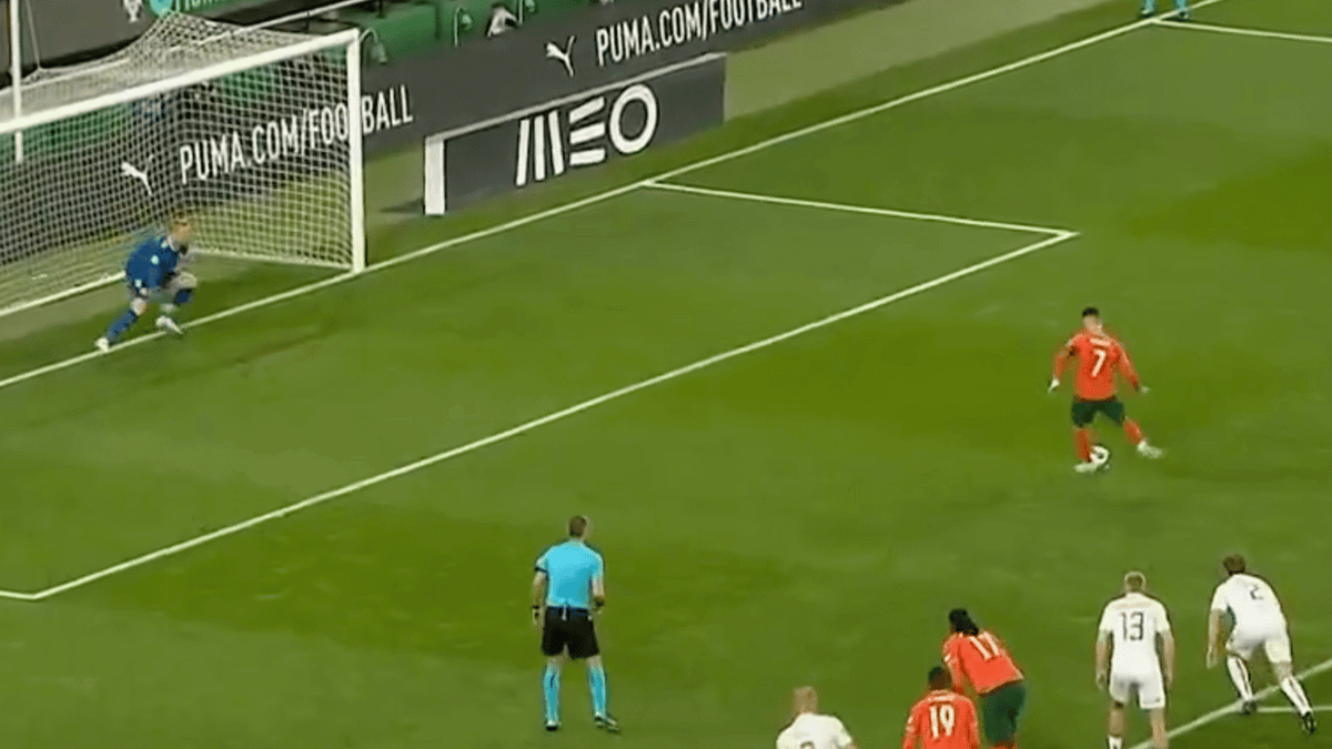 Cristiano Ronaldo takes 'worst penalty of his career' during Portugal ...