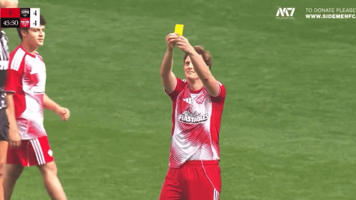 How Max Fosh made yellow card vanish in flames at Sidemen charity match
