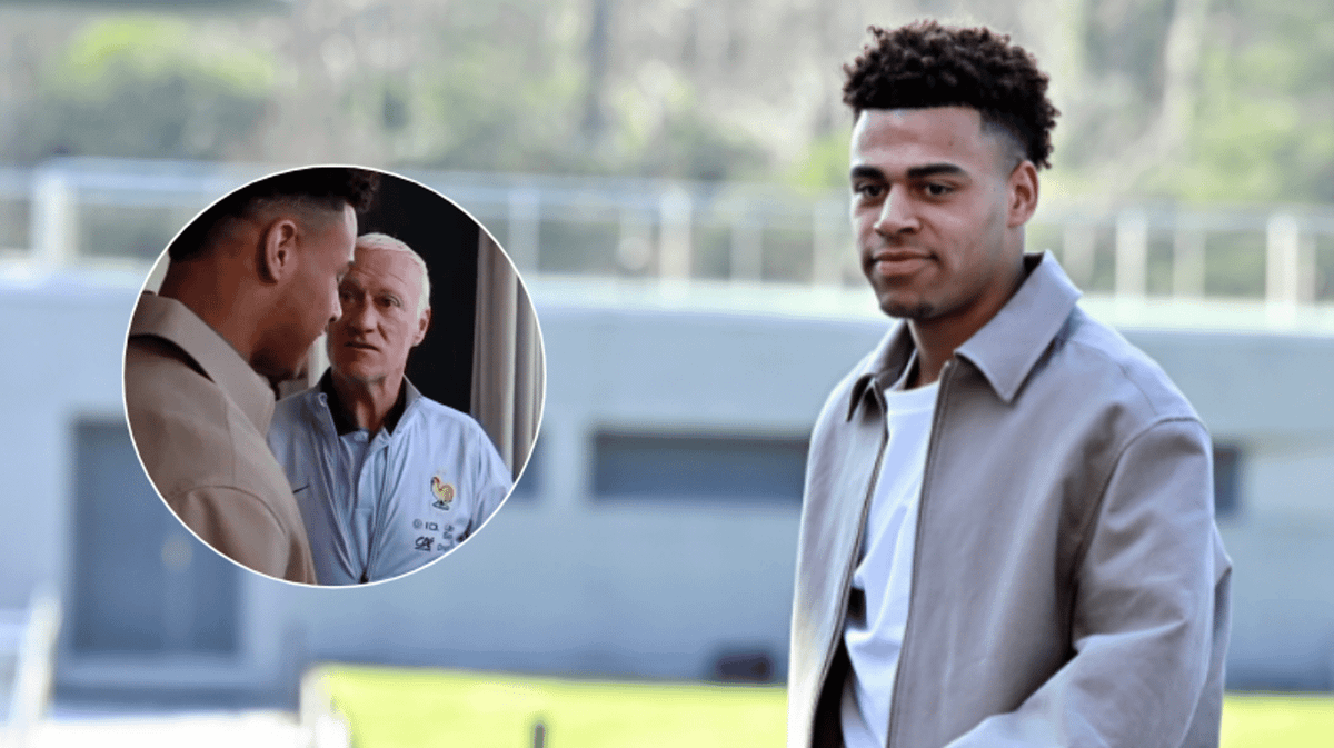 Desire Doue arrives late for first day with France squad and Didier ...