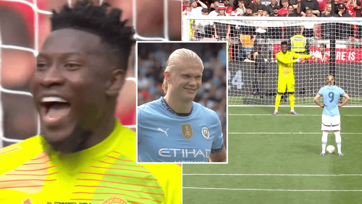 Fans think they've worked out what Andre Onana said to Erling Haaland ...
