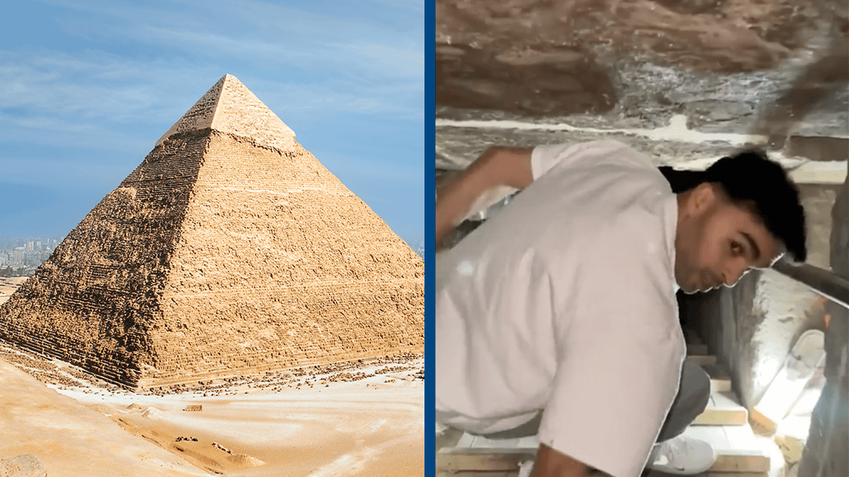 Man explores inside a pyramid in fascinating footage that’s triggering ...