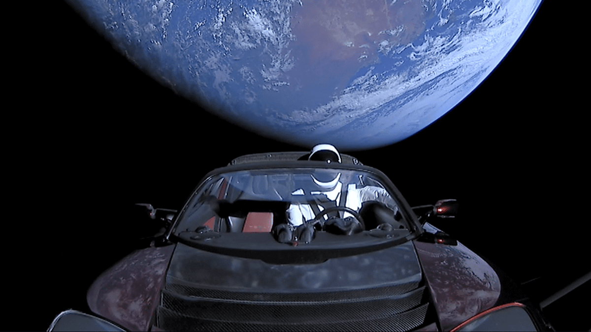 Exactly where Elon Musk's Tesla Roadster is in space right now after ...