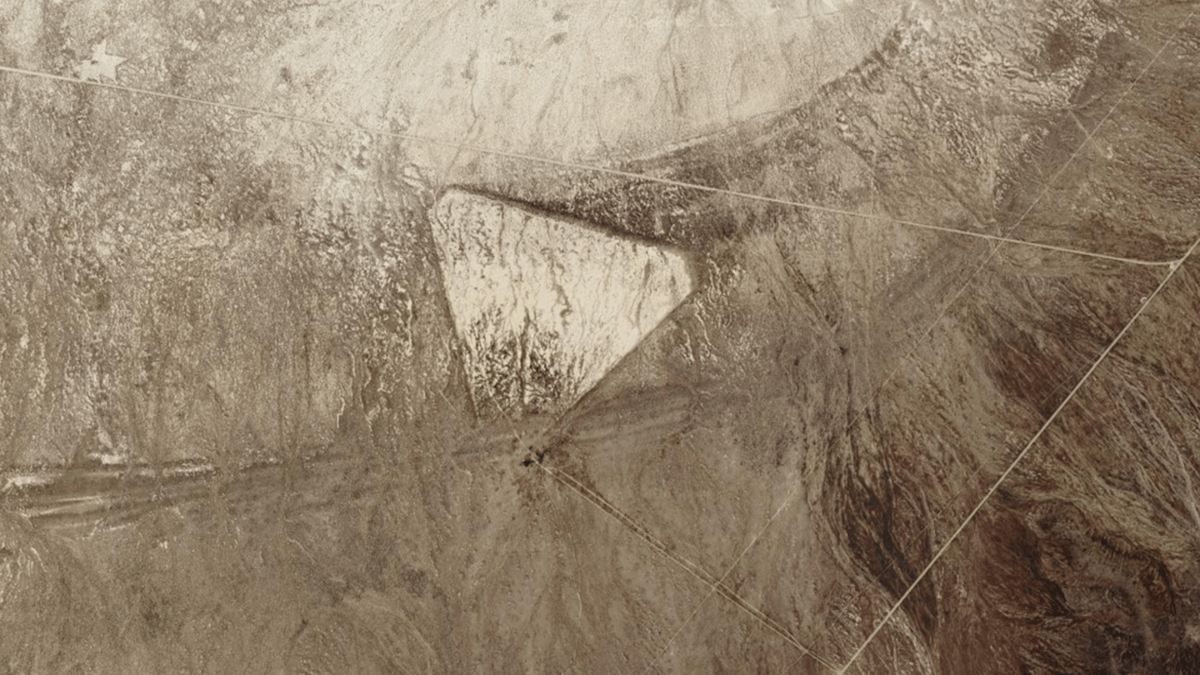 Bizarre triangle in desert spotted on Google Earth sparks eerie 'lost ...
