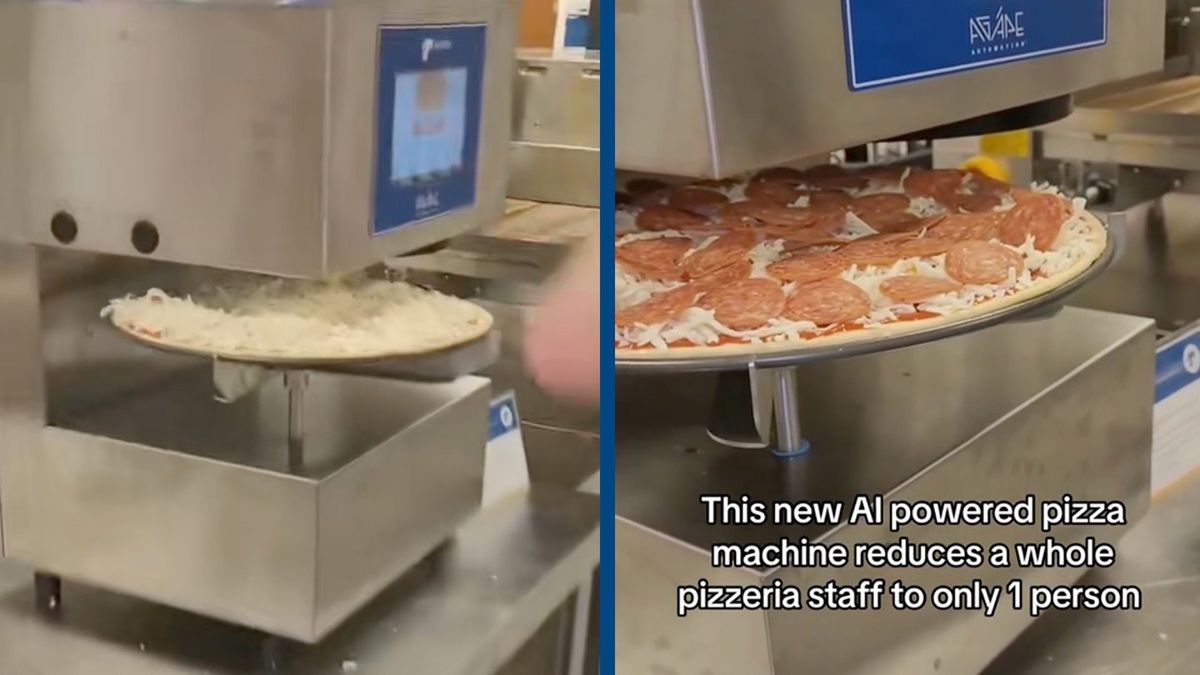 Footage of AI powered pizza machine leaves everybody pointing out the ...