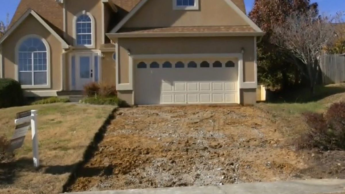 Woman discovers driveway was 'stolen' in broad daylight in bizarre mystery