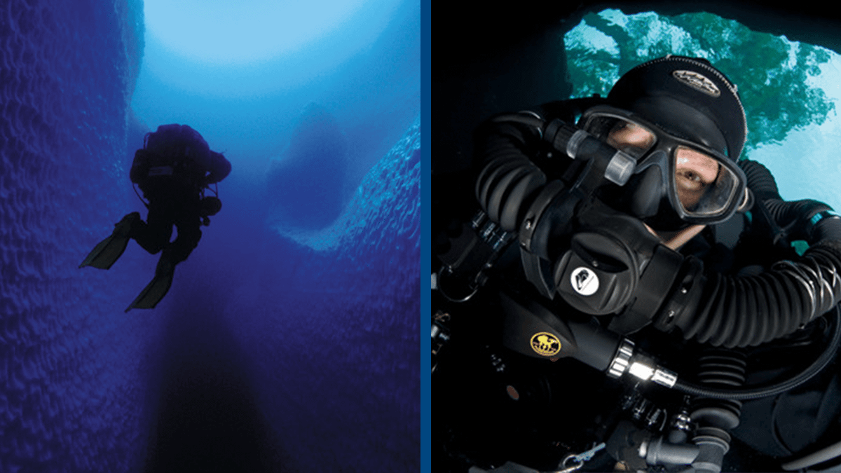 First diver to explore inside an iceberg shares terrifying experience ...