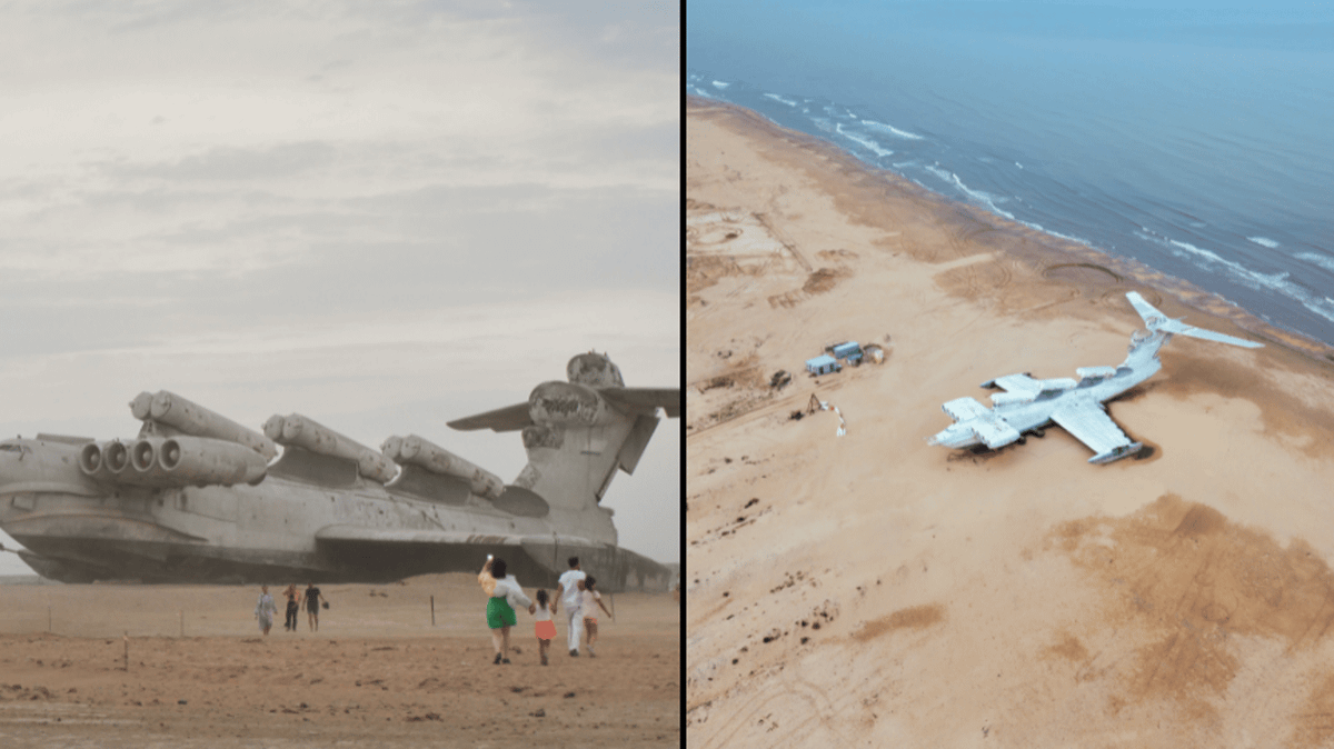One of world's most unique planes bigger than Boeing 747 lays abandoned ...