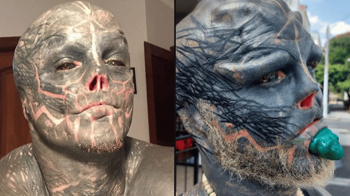 'Black alien' with extreme body modifications tells fans why he decided ...