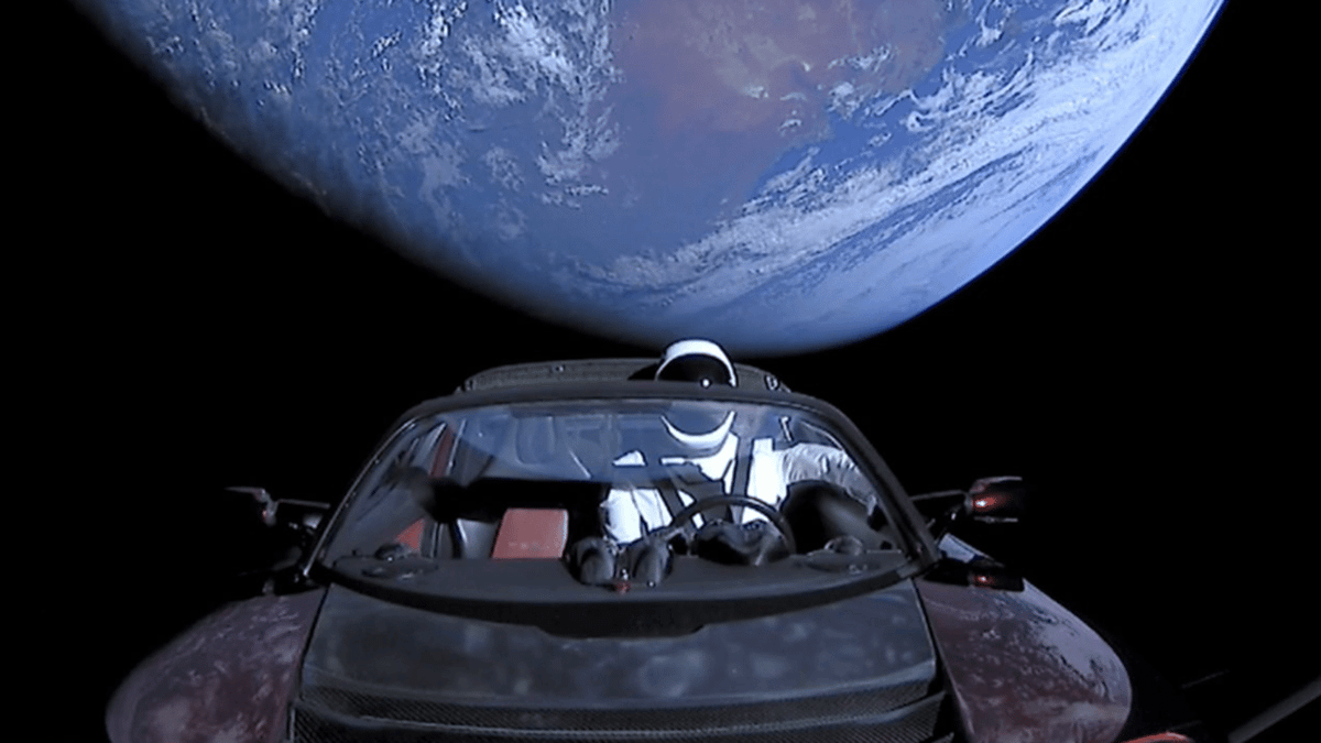 Elon Musk's Tesla Roadster is travelling through space at 11,000 mph as ...