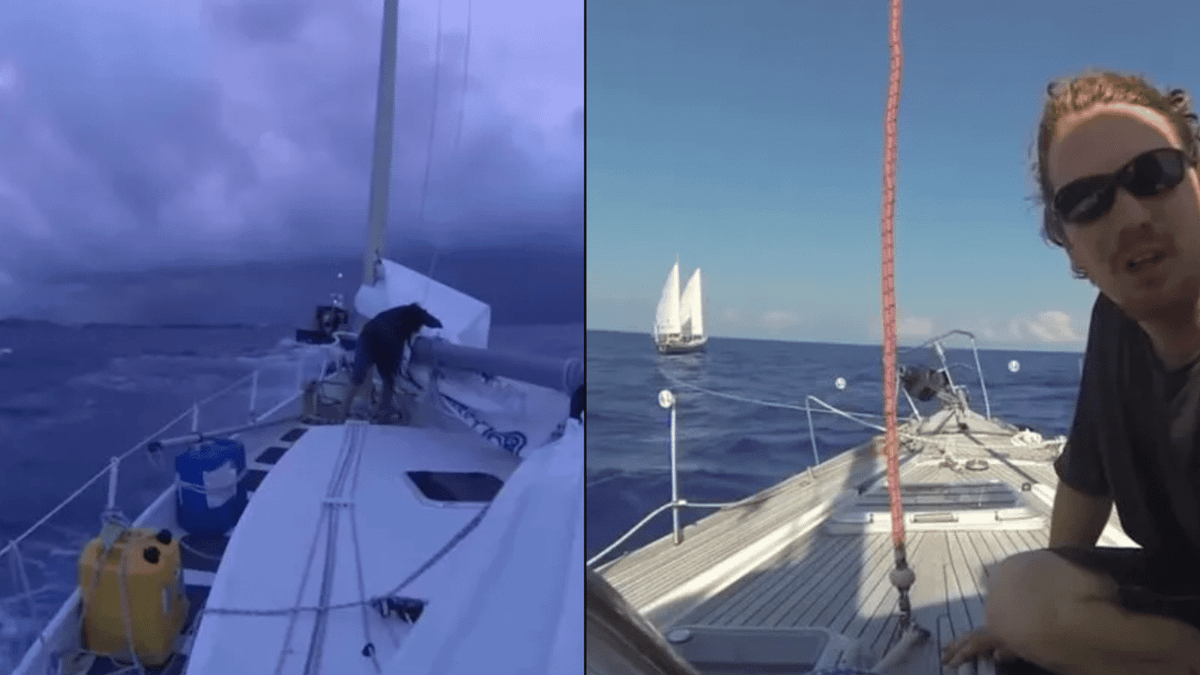 Chilling moment sailors come across ghost ship near the Bermuda Triangle