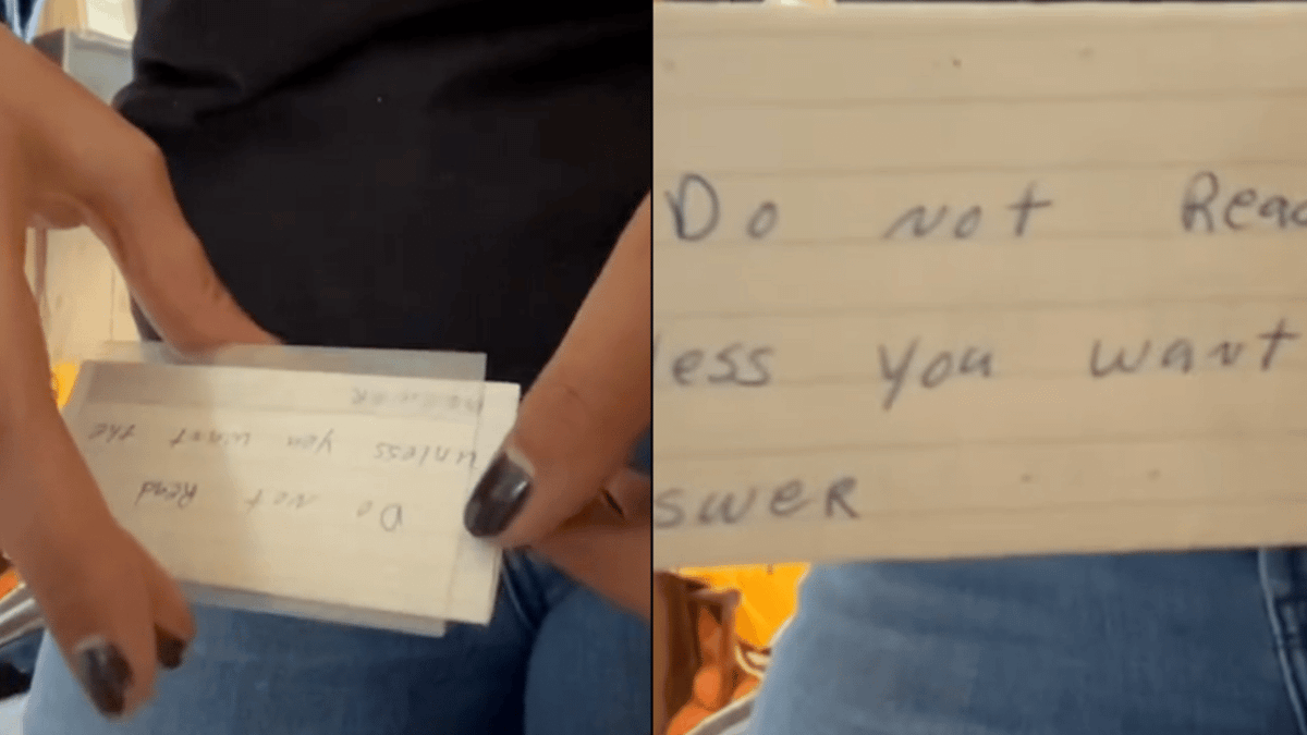 Woman finds ‘ominous’ note with family secret while clearing out dad’s ...