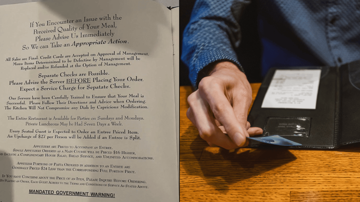Restaurant slammed after adding massive charge to bill if customers ...