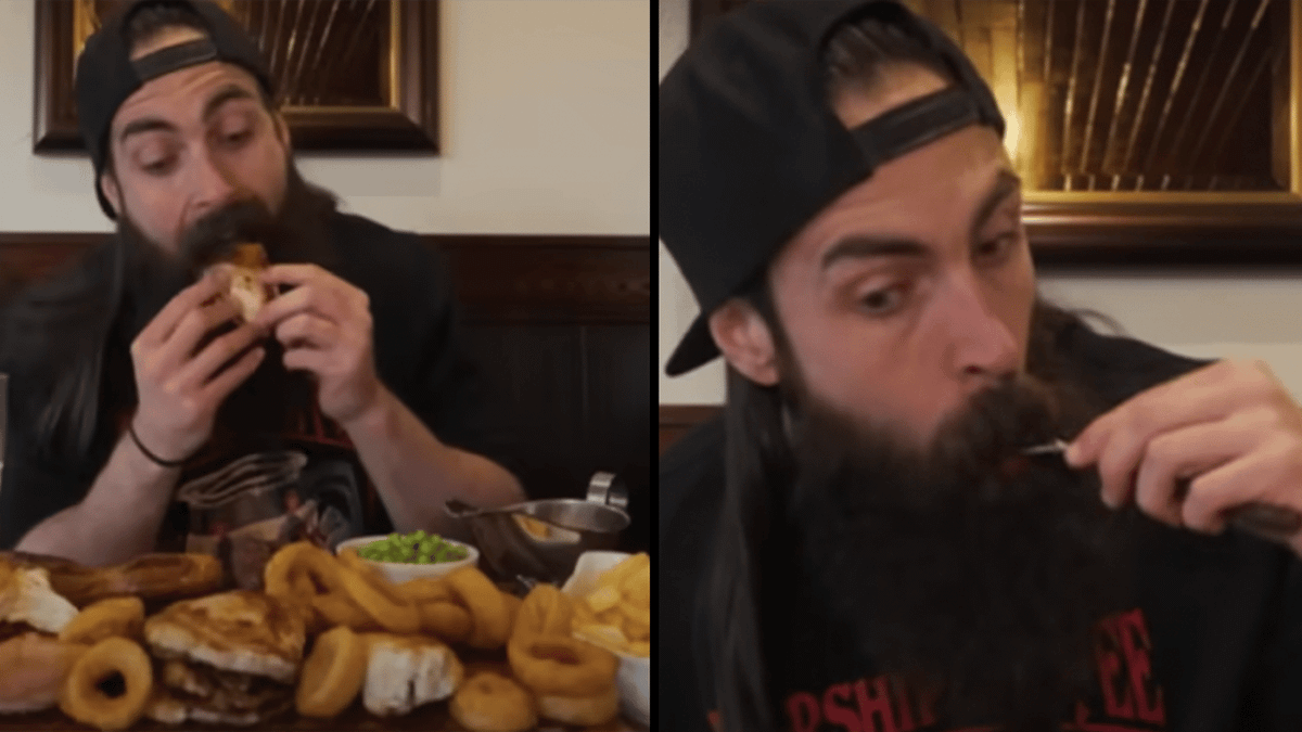 Man becomes first person to complete massive £60 mixed grill challenge ...