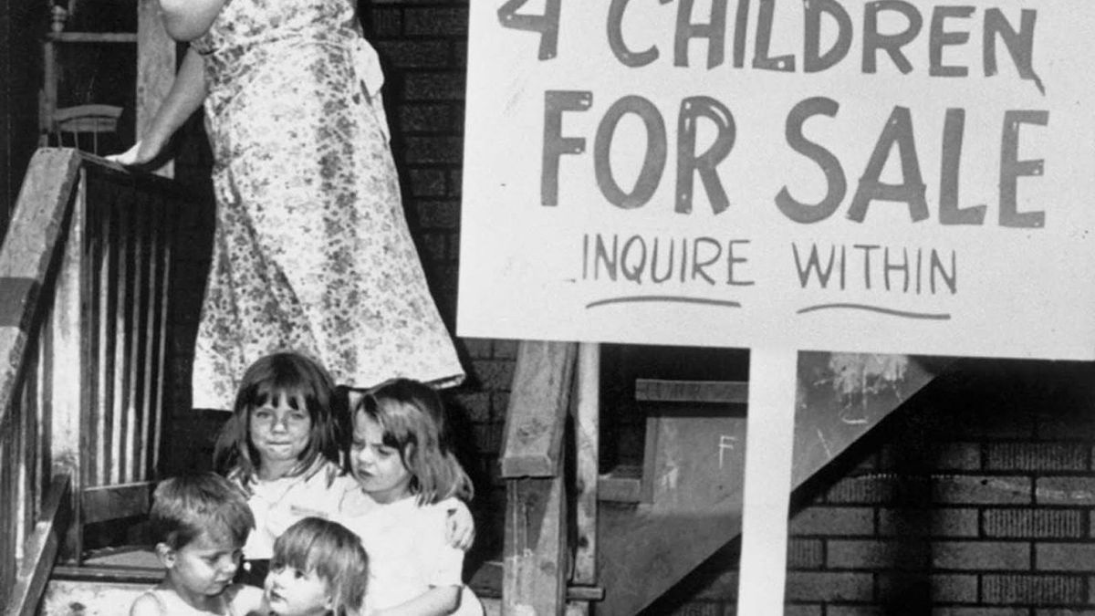 Sobering true story behind haunting image with four young children 'for ...