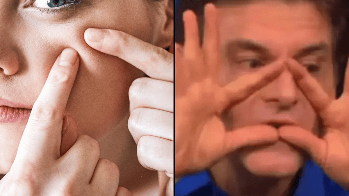 People who regularly pop their own spots warned about squeezing them ...