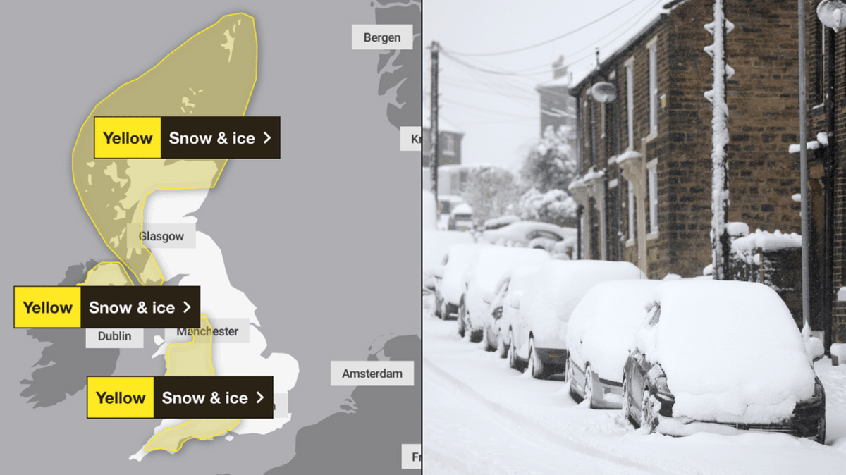 When freezing weather is set to end as Met Office issues new snow ...
