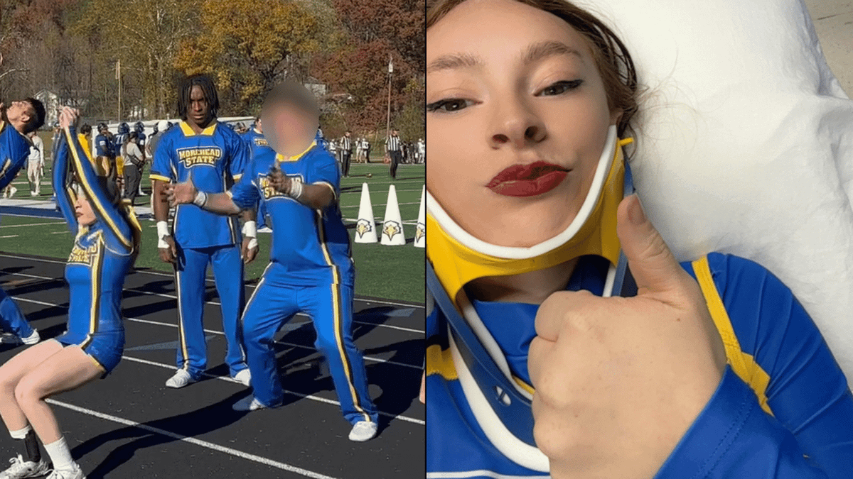Cheerleader 'blacks out' mid-backflip and breaks neck during stunt gone ...