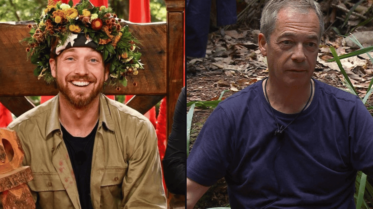I'm a Celebrity winner Sam Thompson reacts to Nigel Farage's £1.5 ...