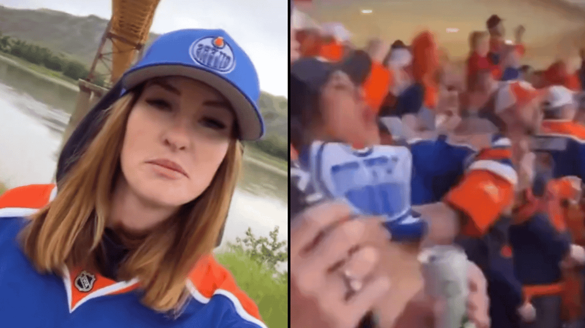 Woman approached by adult site after flashing crowd at hockey game hits ...