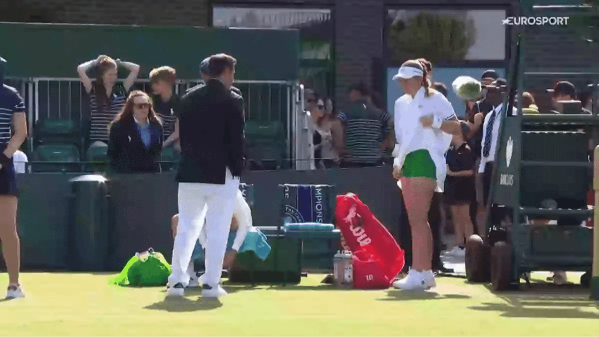 Wimbledon star lifts up skirt in protest during dress code row after ...