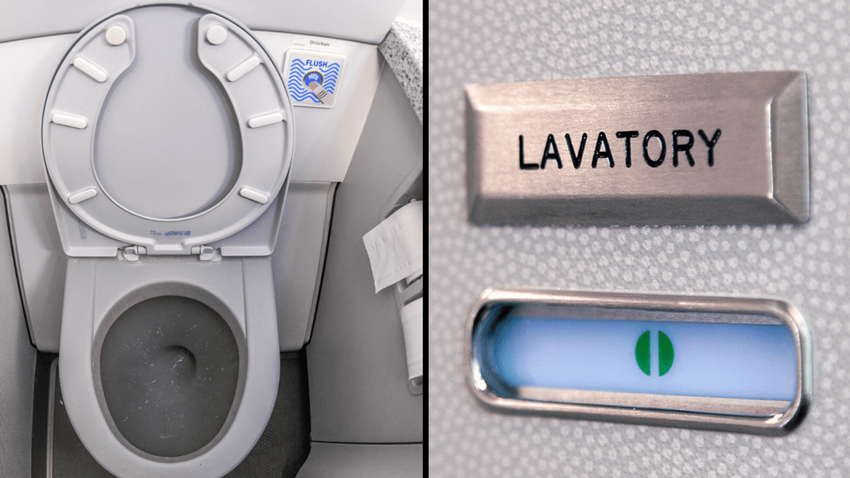 Flight attendant explains when the worst time to go to the toilet is on ...