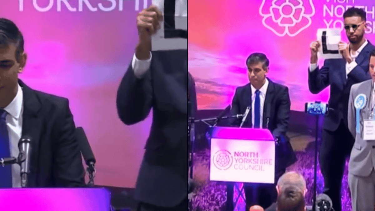 YouTuber candidate holds an L behind Rishi Sunak as he concedes defeat ...