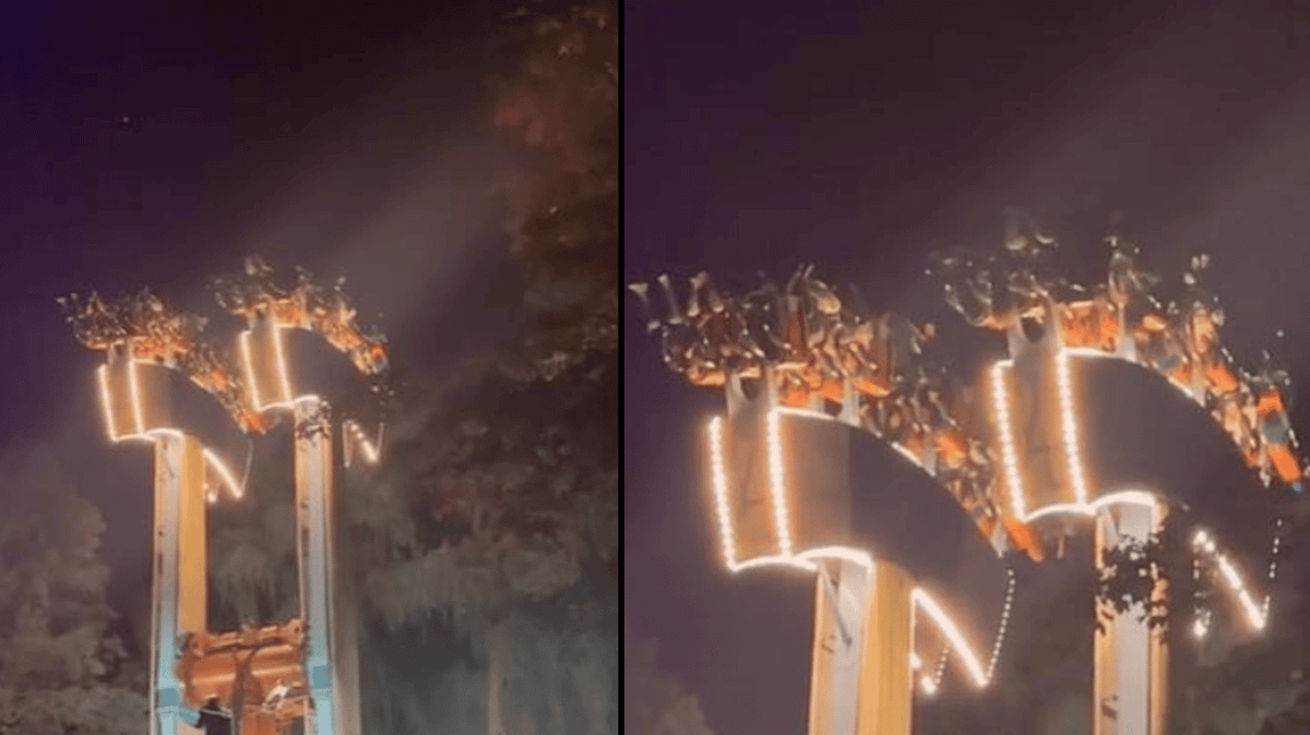 People left hanging upside down 'for 30 minutes' from rollercoaster ...