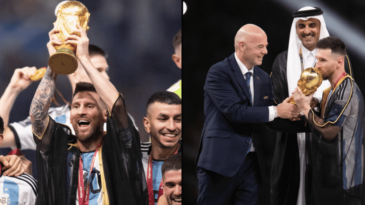 Special meaning behind ‘cloak’ that was put on Messi for World Cup ...