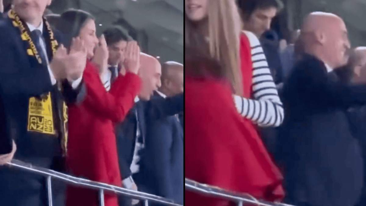 Spanish football boss sparks more fury after being spotted 'grabbing ...