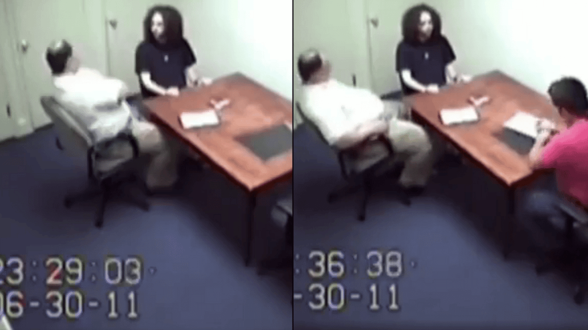 Chilling footage of murderer who stunned police by remaining completely ...