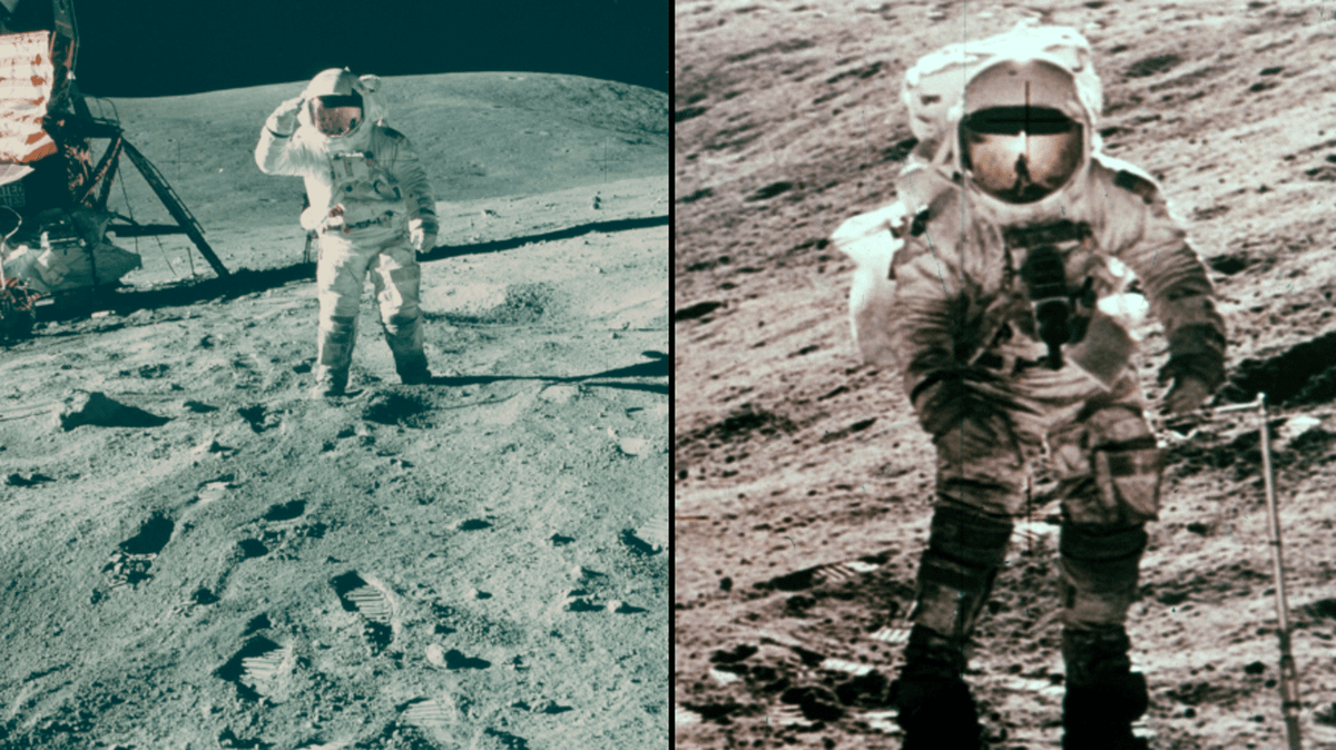 Astronaut recalls 'heart-pounding' moment he fell over on the Moon'