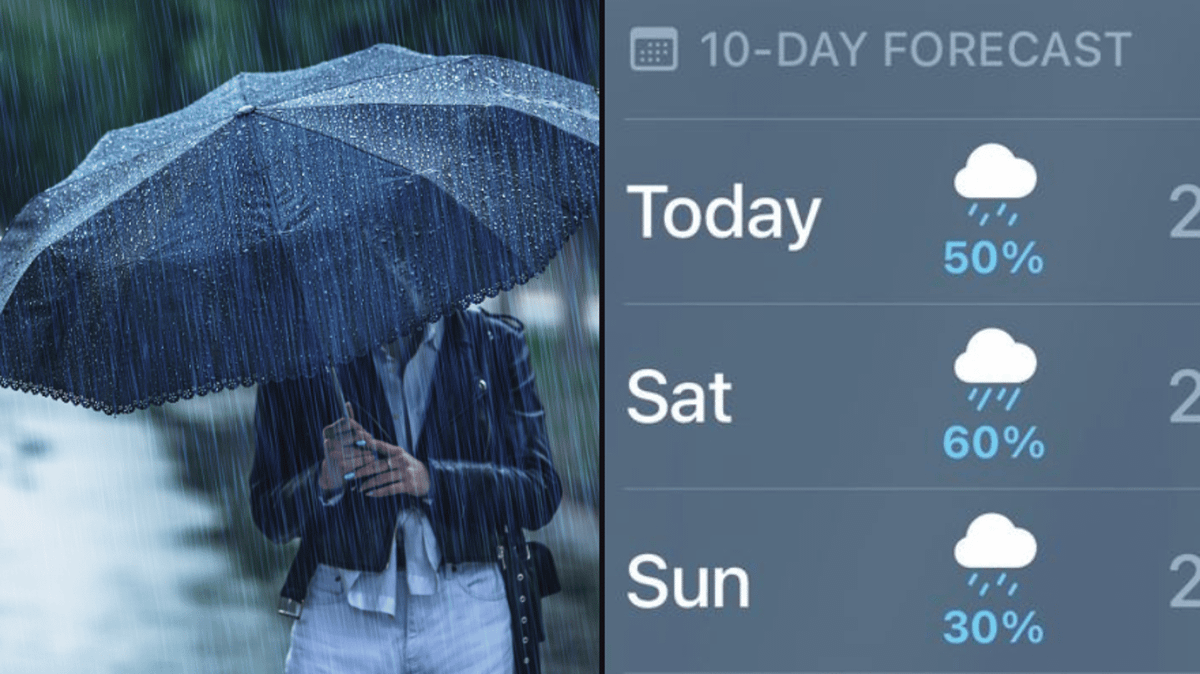 People get confused about what percentage of rain means on different ...