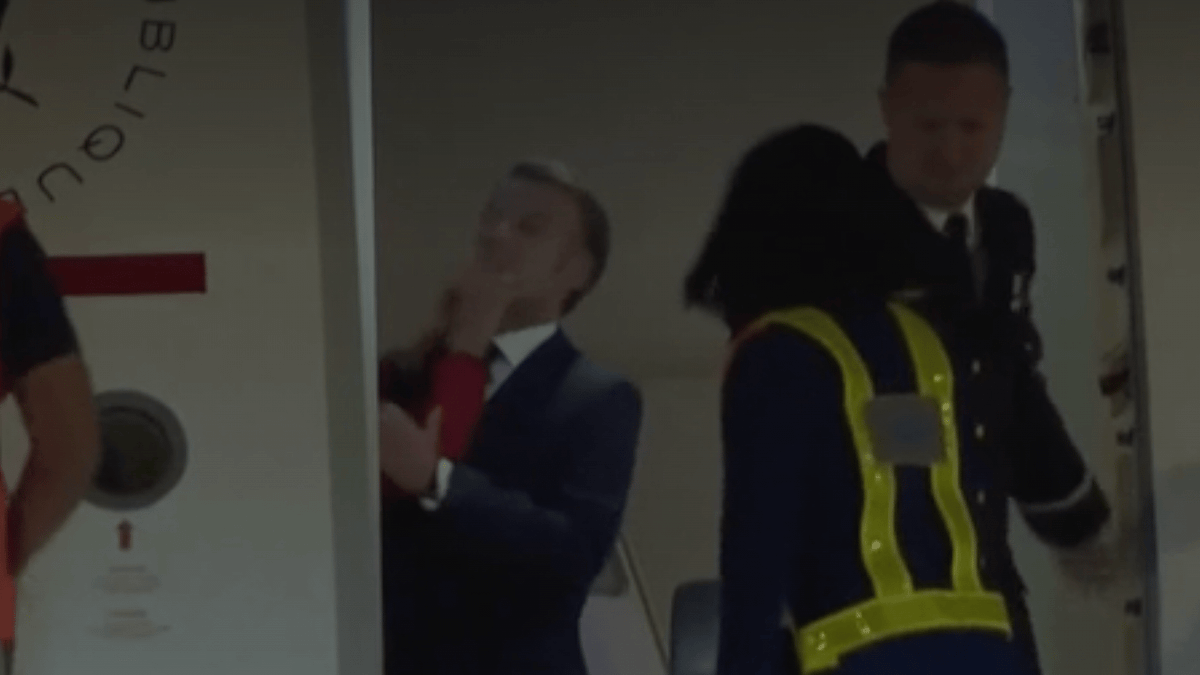 Emmanuel Macron speaks out after footage showed wife 'pushing him in face'