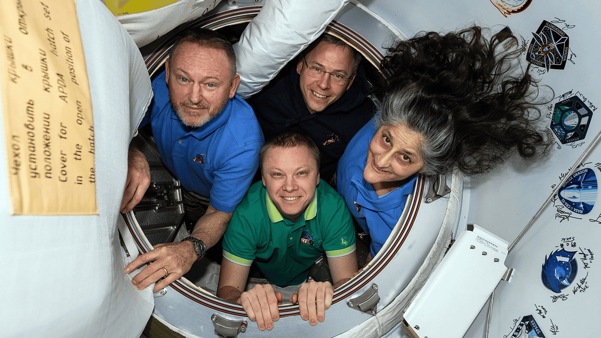 Astronauts stuck in space for nine months begin return to earth with ...