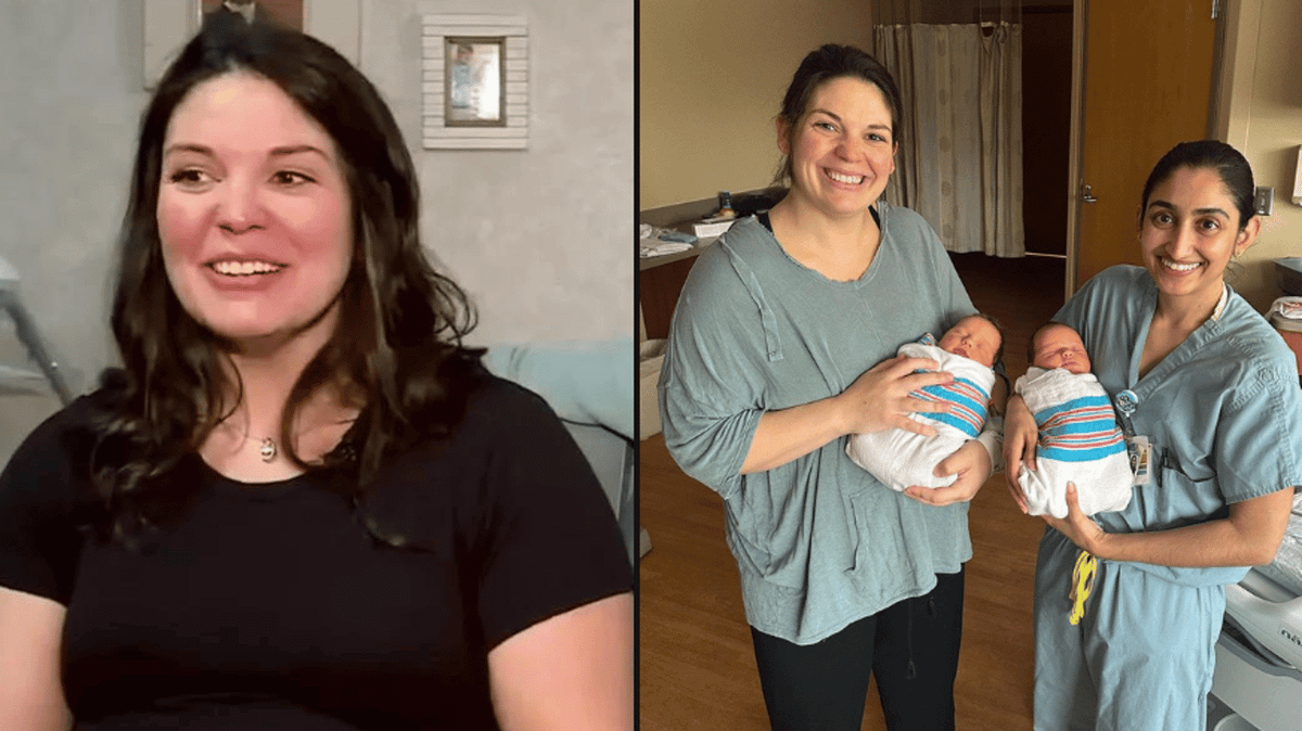 Woman gives birth to two babies in two days after finding out she has ...