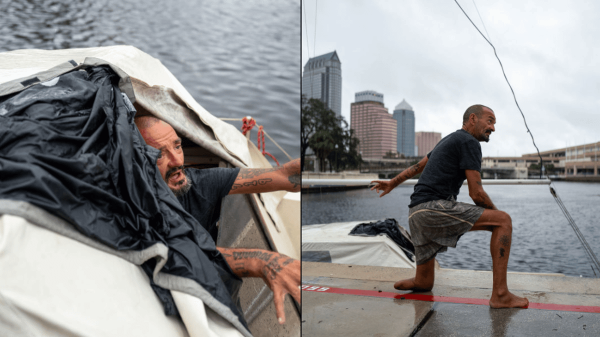 'Lieutenant Dan' explains how he came to live on boat as he emerges ...