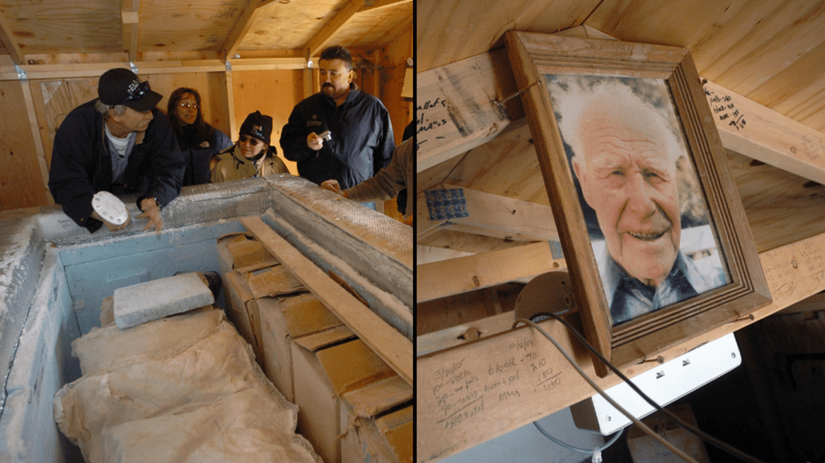 Man who had body frozen in ice following his death by grandson and was ...