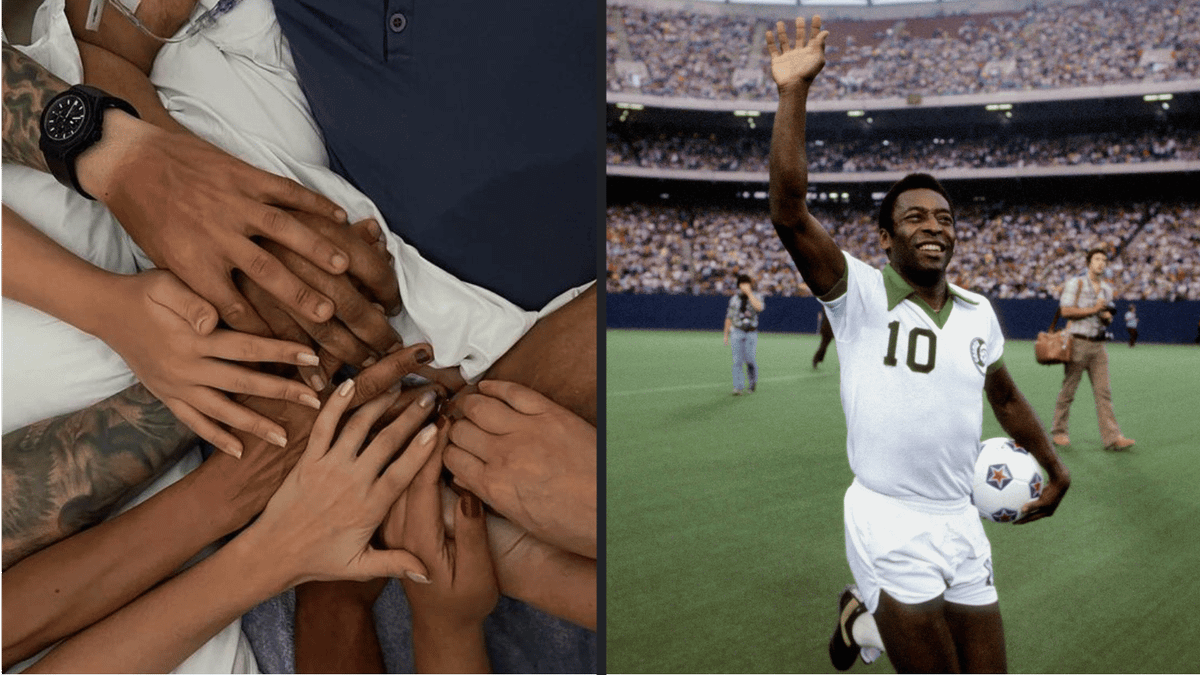 Pelé's daughter releases final photo of family surrounding football ...