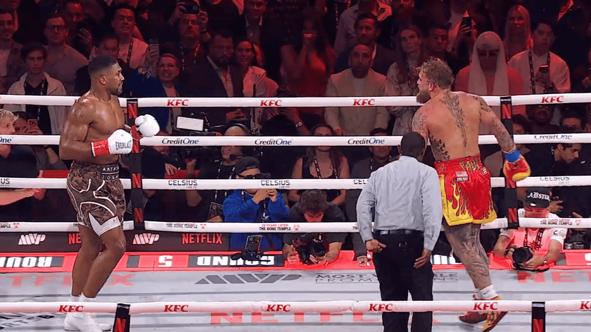 Jake Paul and Anthony Joshua given brutal warning by ref mid-fight