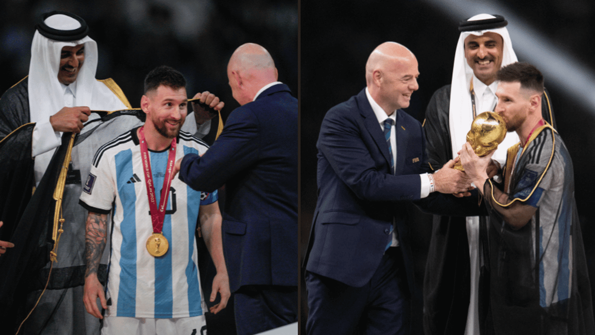 Qatar explains decision to dress Lionel Messi in cloak for World Cup ...